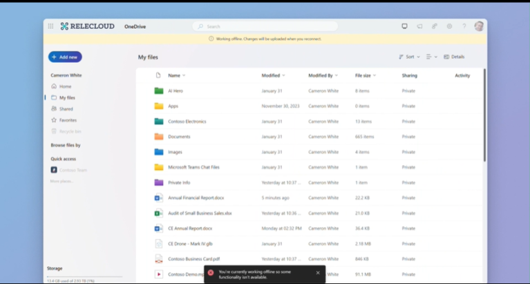 OneDrive Adds New Offline Capabilities OneDrive Adds New Offline Capabilities
